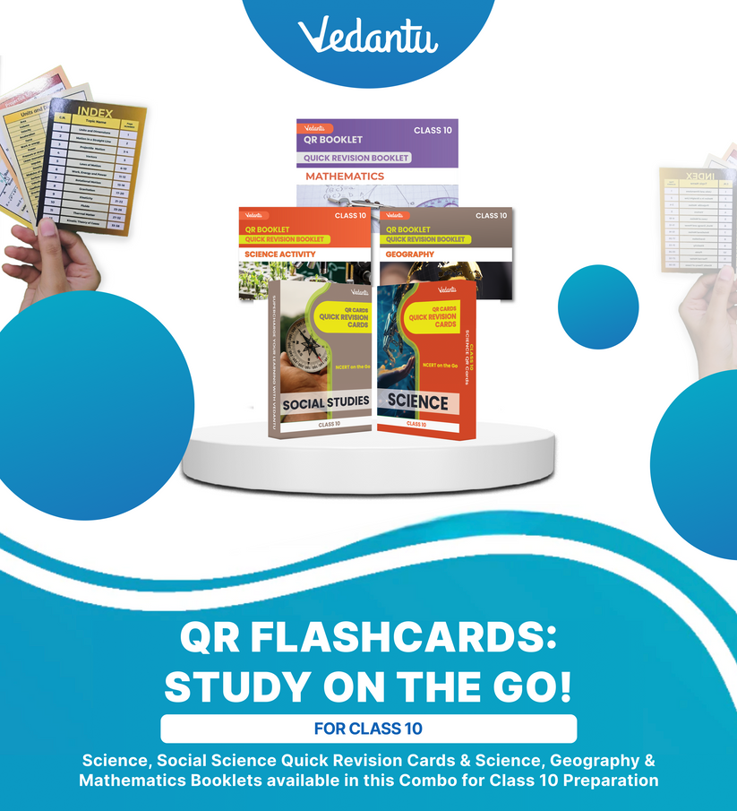 Vedantu Class 10 QR Flashcards & Booklets Combo Of 5 | Quick Revision