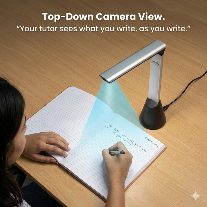 Vedantu SmartLamp – Live Learning Camera with Top-Down View, Real-Time