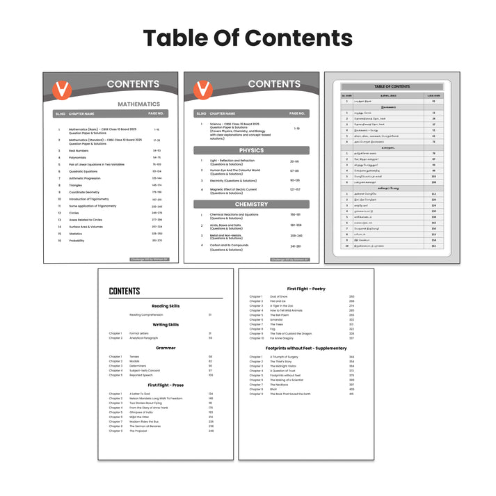 Vedantu Challenge 100 Class 10 Combo Books Set of 5 | Maths, Science,