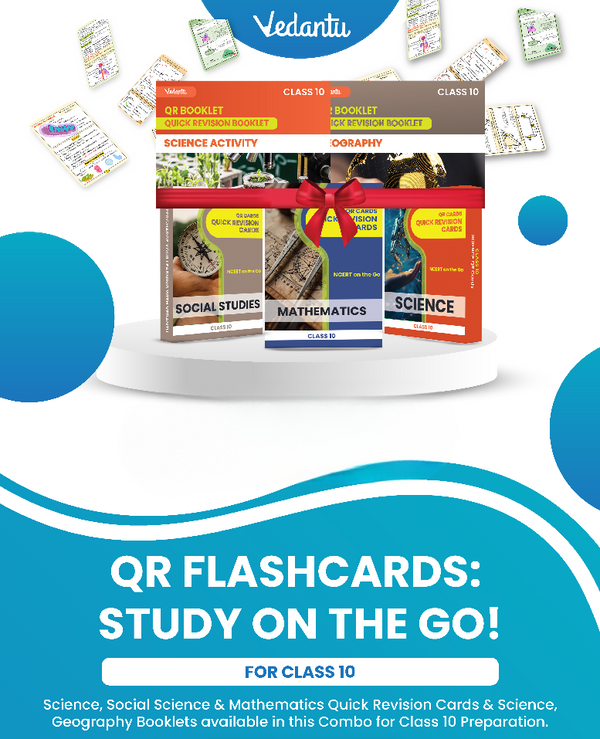 Vedantu Quick Revision Cards for CBSE Class 10 Mathematics, Science, S