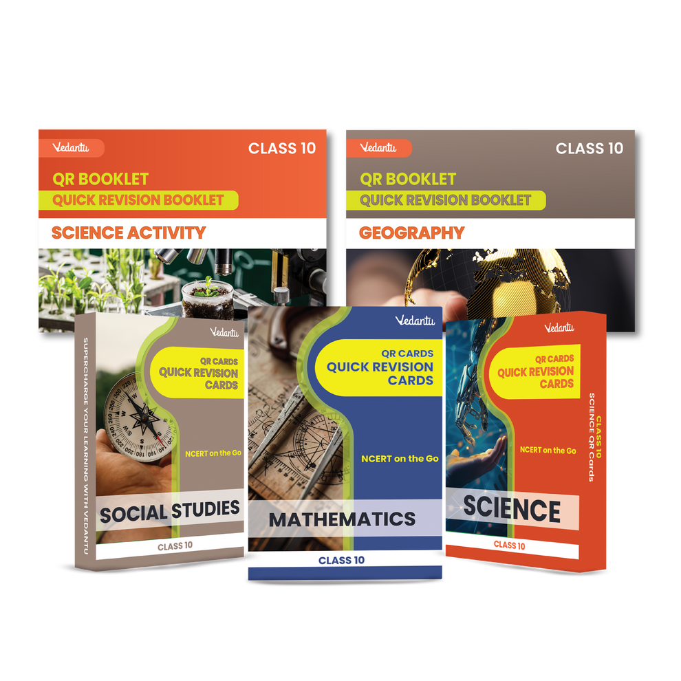 Vedantu Quick Revision Cards for CBSE Class 10 Mathematics, Science, S