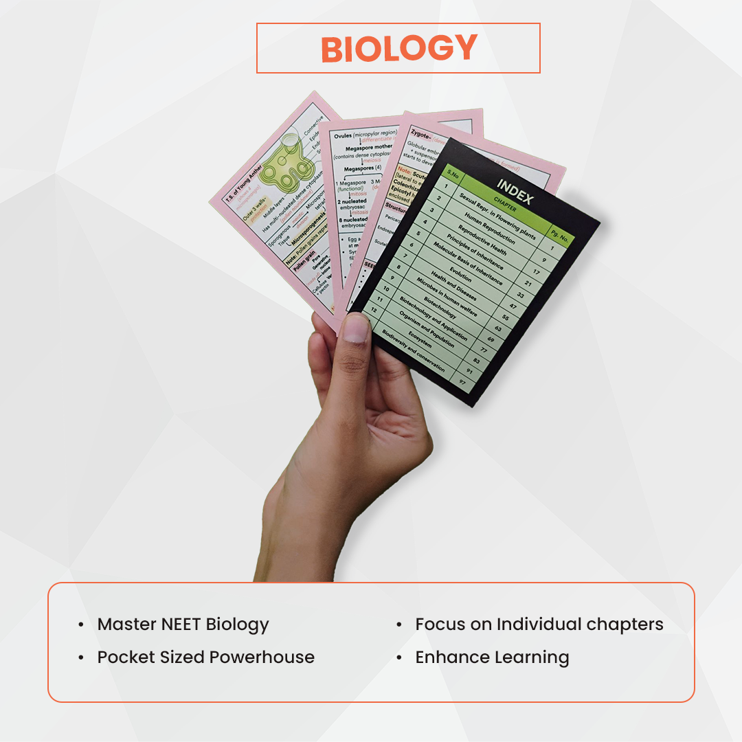 Vedantu Quick Revision Cards for NEET Physics, Chemistry and Biology 2