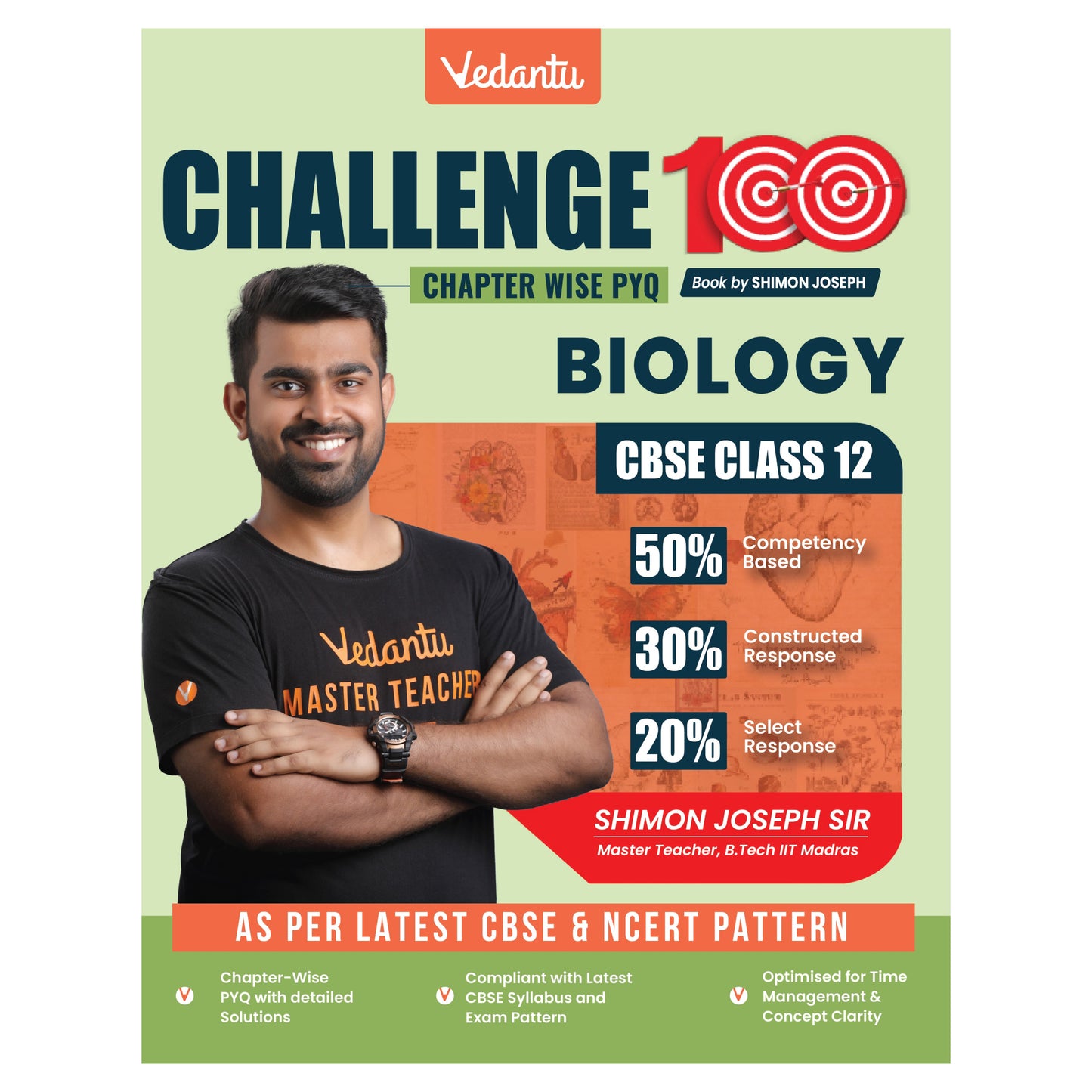 Vedantu Challenge 100 Biology Chapter-Wise PYQ Book for CBSE Class 12