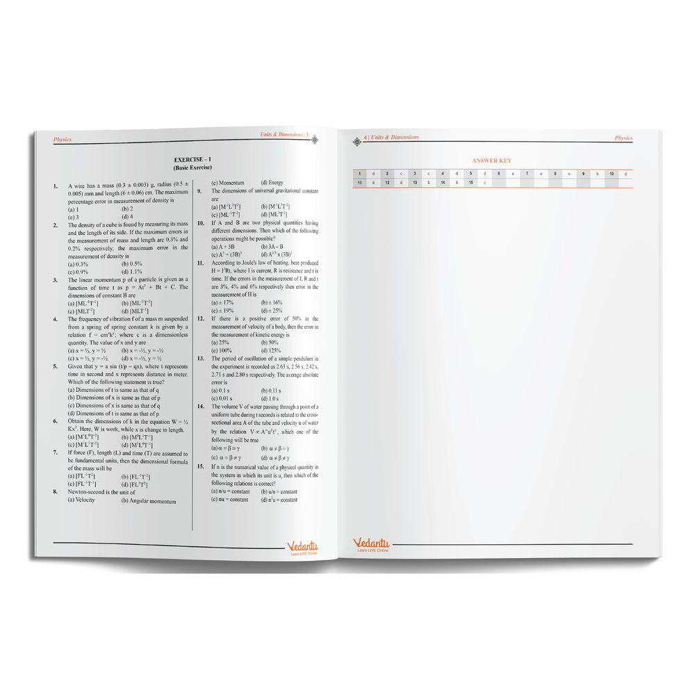 Vedantu NSEJS Tatva Practice Question Bank | Physics, Chemistry, Biolo