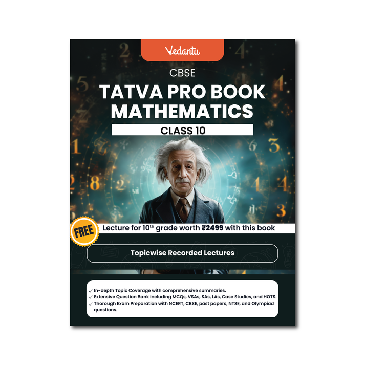 Vedantu Tatva Pro Question Bank Book CBSE Class 10 Mathematics Chapter